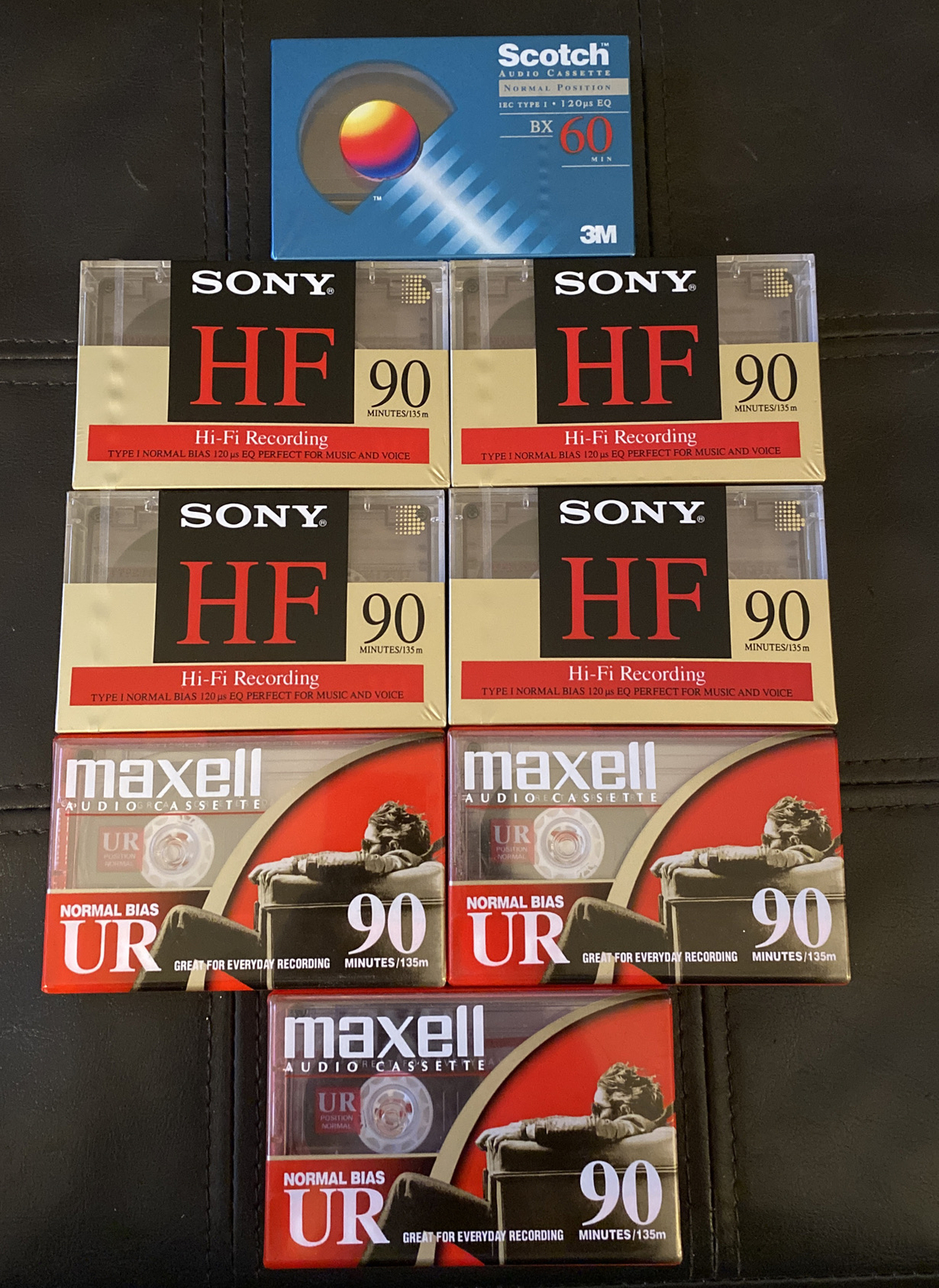 New. Mixed Lot Of 8 Sony/Maxwell/Scotch Blank Audio Cassette Tapes ...