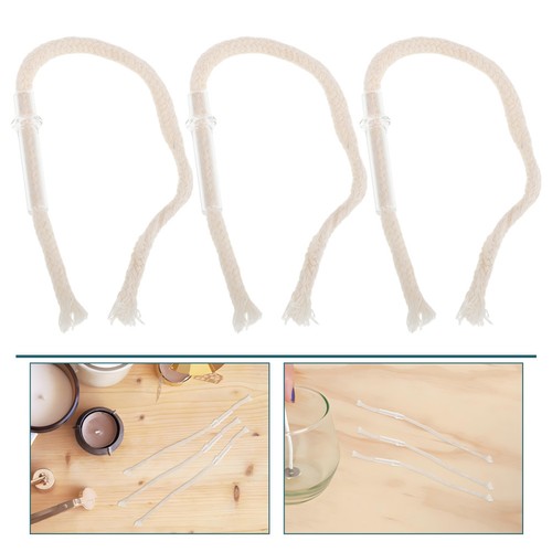 6 Pcs Cotton Torch Lamp Wicks With Glass Tube Holder For Oil Lamp ...