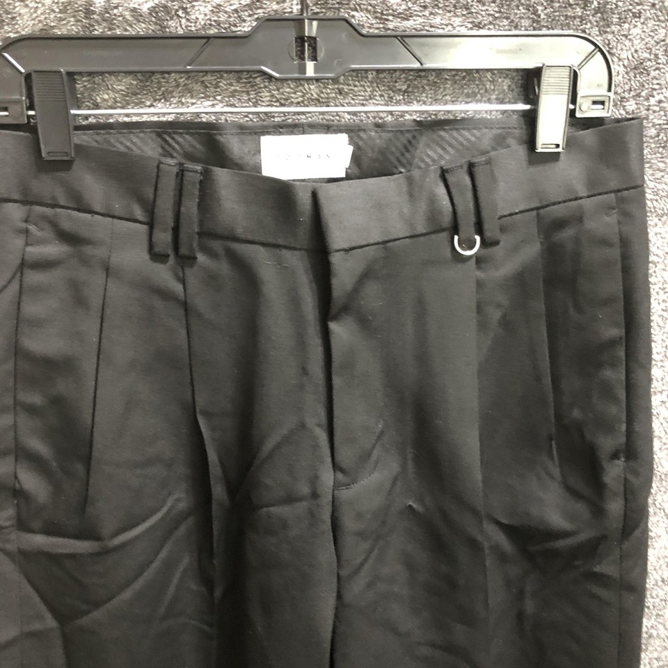 Topman Pants Mens 30x30 Black Dress Trousers Slim Tapered Cropped Ankle ...
