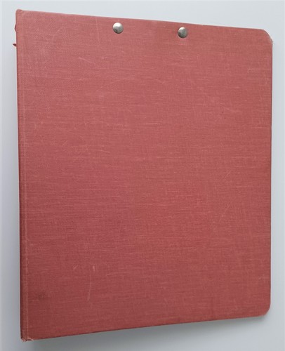 Vintage 1960s Cloth Covered 3 Ring Binder With Clipboard Clips ...