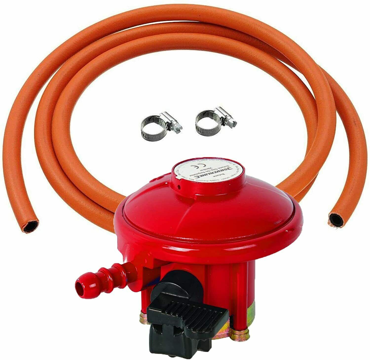 Patio Gas Regulator 27mm Clip On With Hose + 2 Clips Fits Calor ...