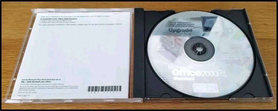 Microsoft Office 2000 Standard Upgrade (SR-1) - Genuine Disc - Includes ...