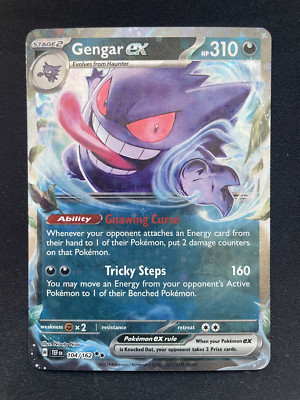 Pokemon Gengar ex 104/162 SV05 Temporal Forces Double Rare NM | eBay