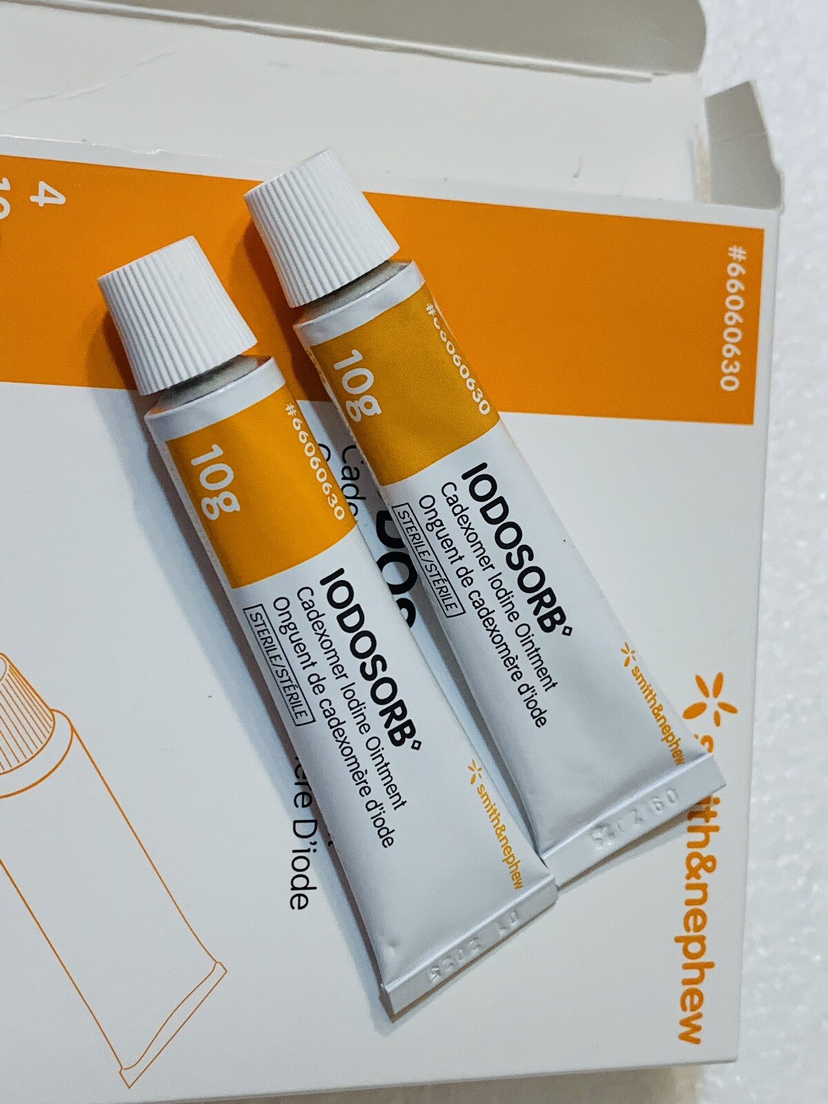 2 X IODOSORB Smith&Nephew Cadexomer Iodine Gel Wound Dressing 10g(.35oz ...