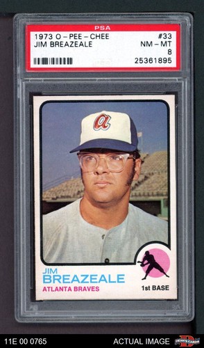 1973 O-Pee-Chee #33 Jim Breazeale Braves RC PSA 8 - NM/MT | eBay