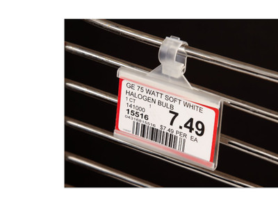 14 Pieces Wire Fixture Label Holders - Snap Close- Channel- 3" wide | eBay