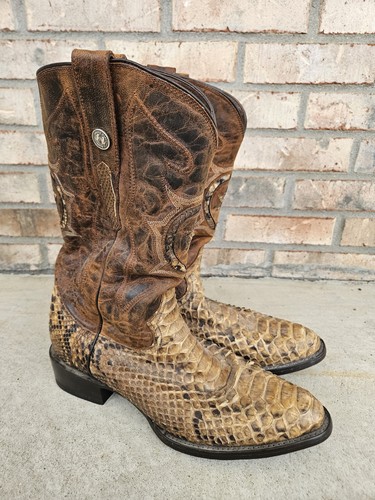 Mens Tanner Mark Exotic Python Snakeskin Cowboy Boots Size 11 | eBay