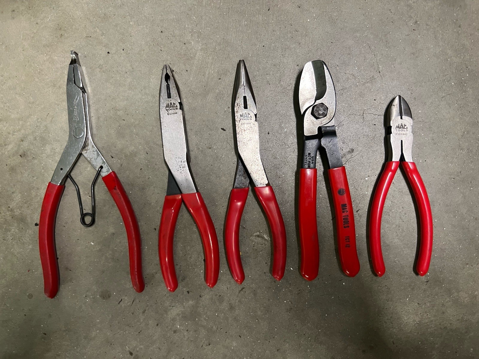 Mac Tool 5 Piece Plier Set | eBay