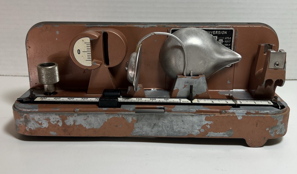 Vintage Lyman Ohaus M5 Precision Loading Scale Gun Powder Grain Ammo ...