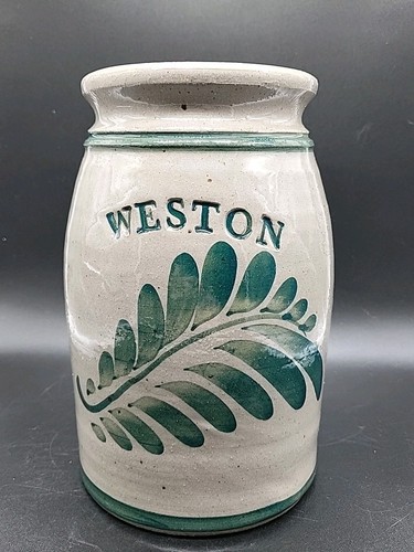 Westerwald Pottery Weston County Green Glazed Signed No Damage | eBay