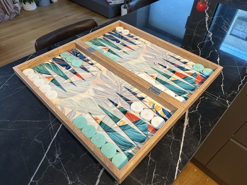 Luxury Tropical Backgammon Set – Unique Design, Wood Finish, Complete ...