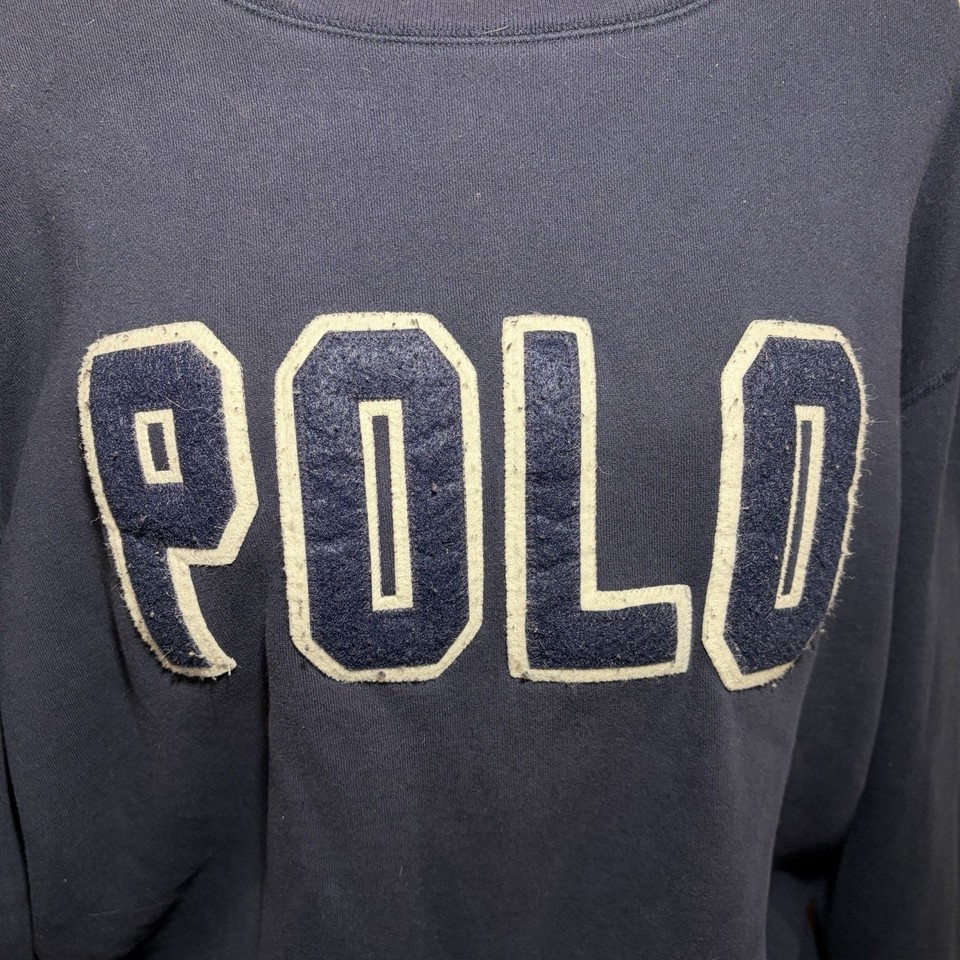 Vintage Polo Sport Ralph Lauren Spell Out Crewneck Sweatshirt Large | eBay
