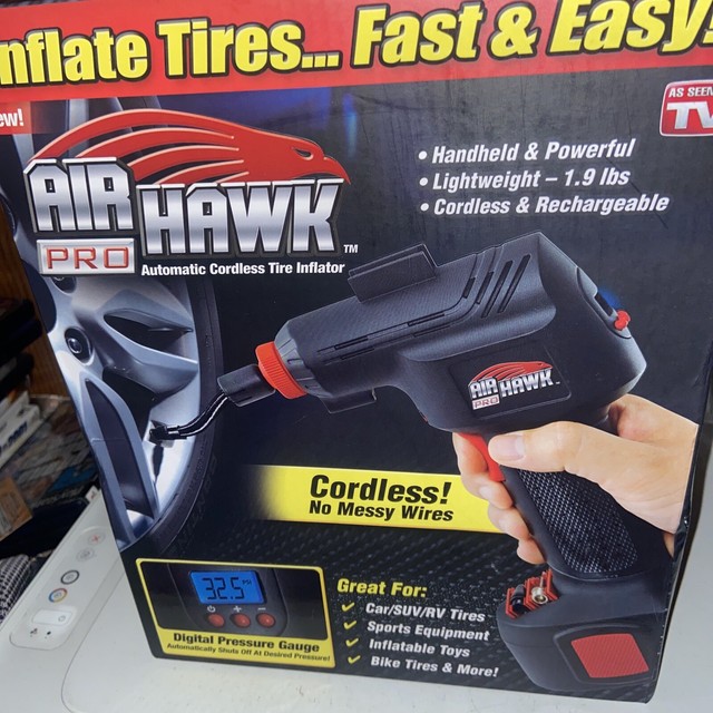 Ontel 980096321 Air Hawk Pro Automatic Cordless Tire Inflator for sale ...