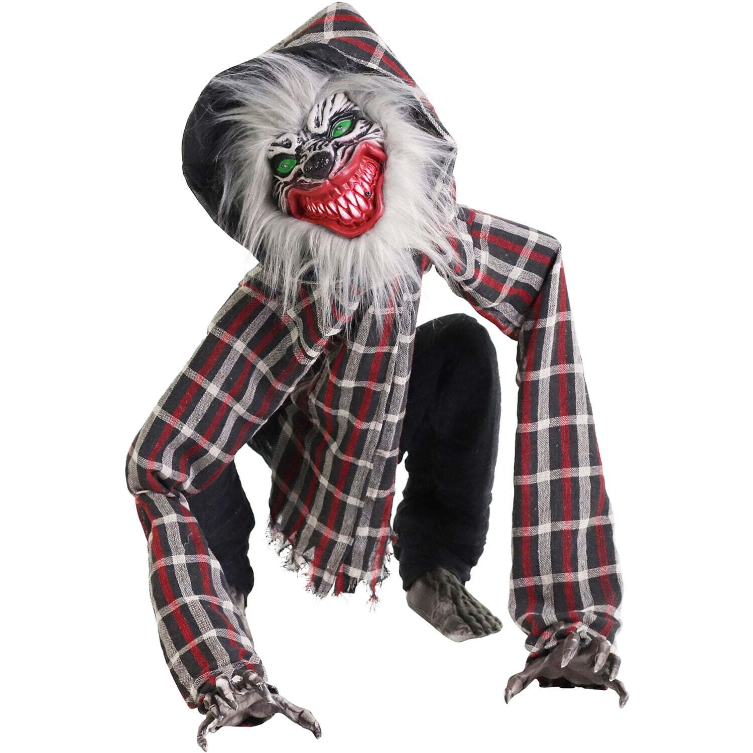 Werewolf Animatronic with Lights and Scary Sound Scarecrow Outdoor Prop ...