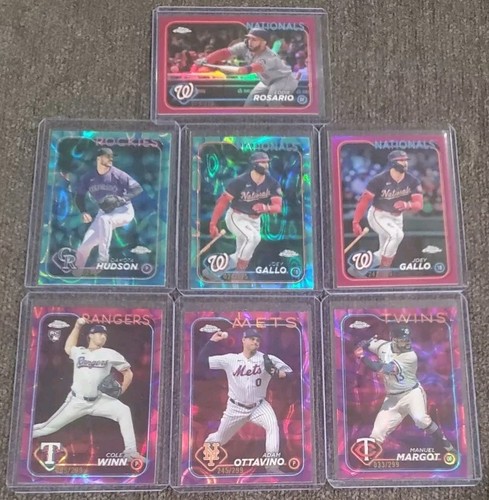 2024 Topps Chrome Update Colored & Numbered Parallel Card Lot Of (7) No ...