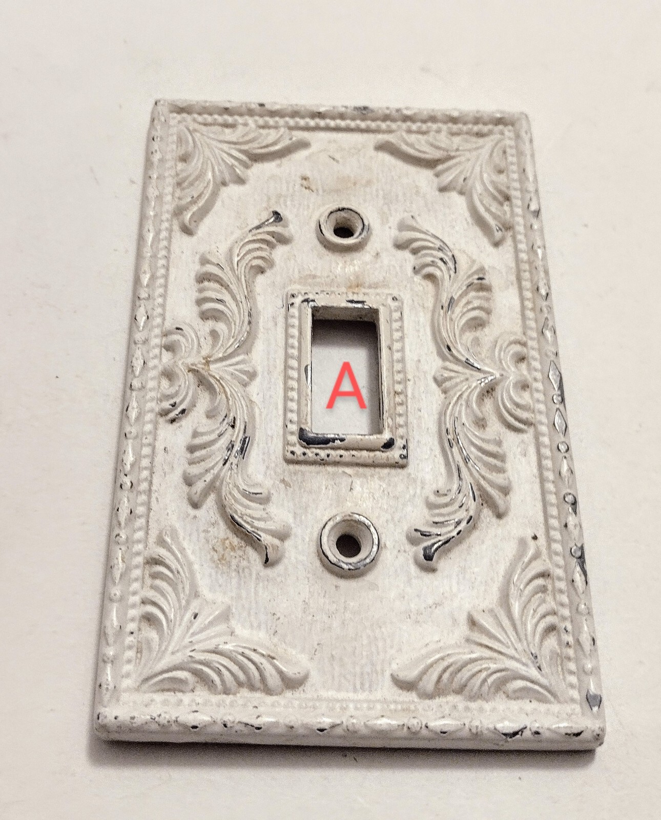 Vintage Cast Metal White Light Switch Plate by The Buckler's 5th Ave 1 ...