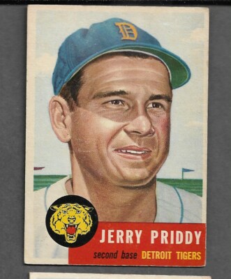 1953 TOPPS BB #113 JERRY PRIDDY/TIGERS EX | eBay