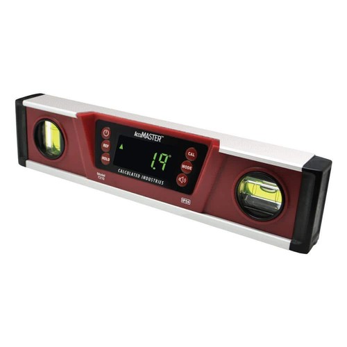 Calculated Industries Digital Level 10" 2 Vials Hand-Held +LED Display ...