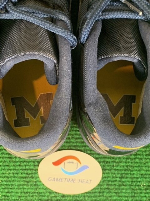 Jordan Retro XI 11 Michigan Wolverines PE Mid TD Football Cleats Blue ...