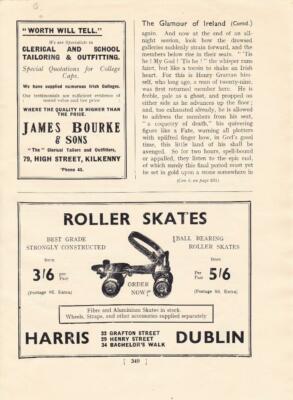 RARE Irish 1940 Harris Roller Skate Ad / Dublin Ireland | eBay