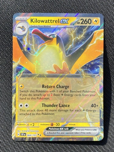 Kilowattrel ex 068/191 Double Rare Surging Sparks Pokemon Card NEAR ...
