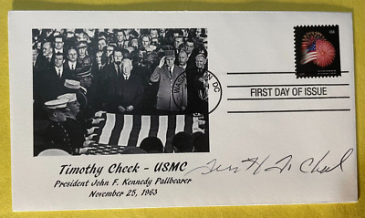 SIGNED TIMOTHY CHEEK FIRST DAY COVER AUTOGRAPH FDC - JFK PALLBEARER ...