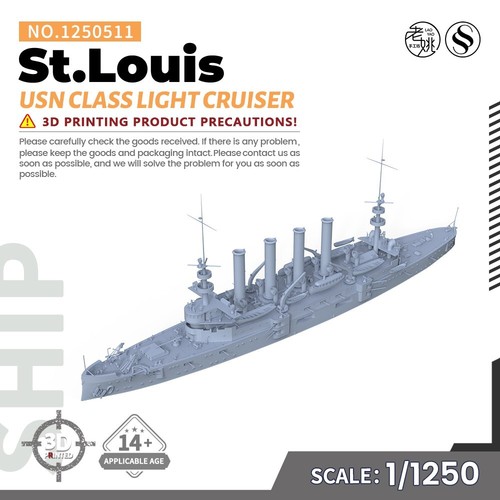 SSMODEL SS1250511 1/1250 Military Model Kit USN St.Louis Class Light ...