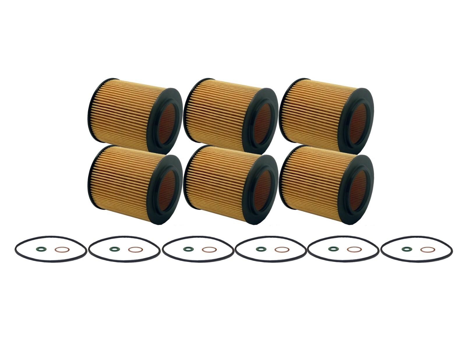 Wix Set 6 Engine Motor Oil Filters For BMW E90 F30 E61 F07 F10 E71 E84 ...
