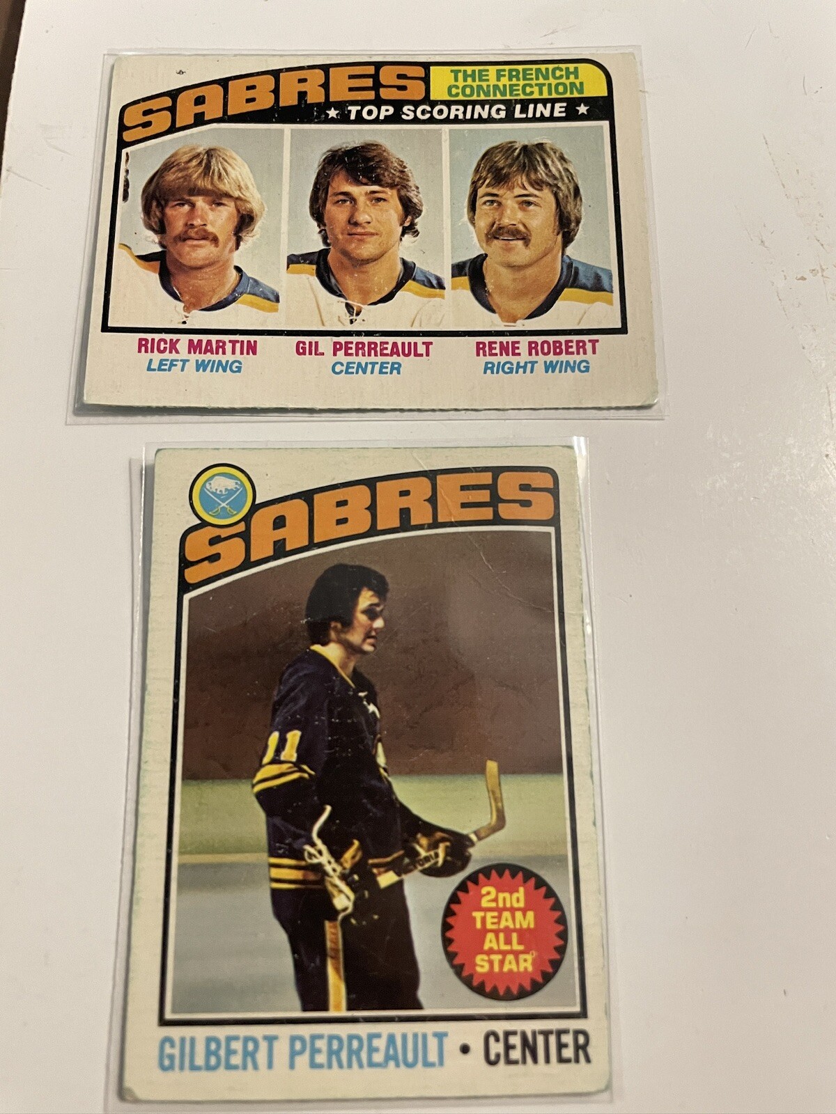 1976-77 O-Pee-Chee Hockey Gilbert Perrault Buffalo Sabres French ...