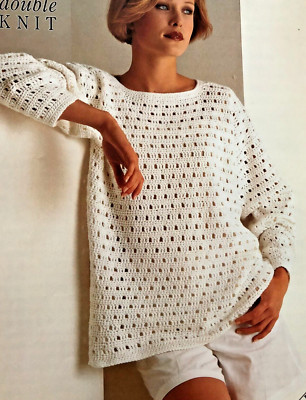 CROCHET PATTERN WOMENS LADIES JUMPER DK PATTERN 30 - 44 " - No 270A ...