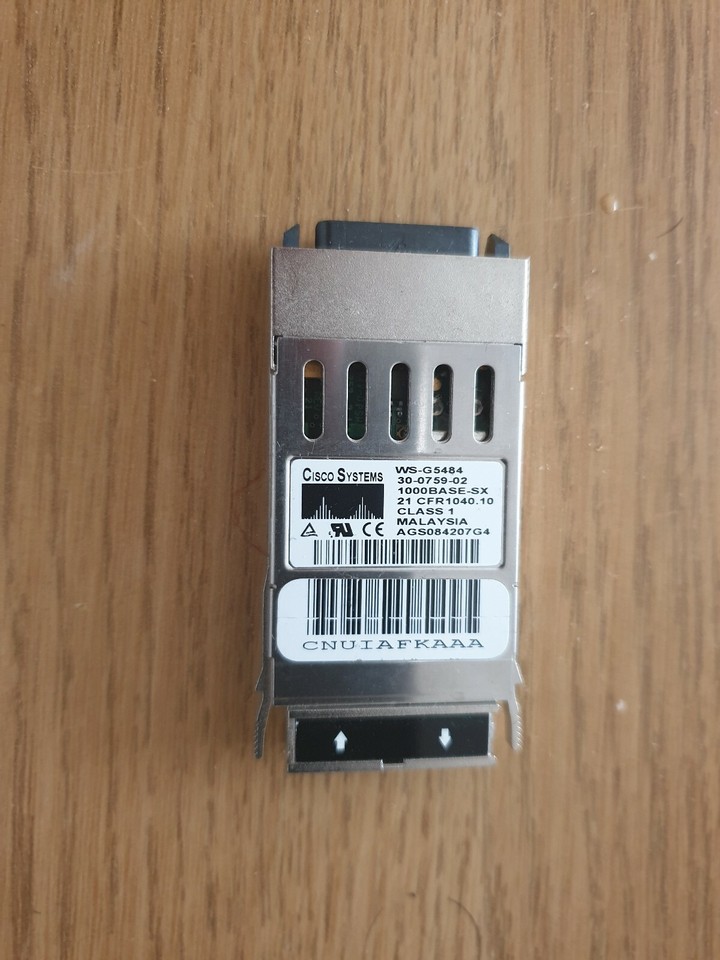 Cisco WS-G5484 1000Base-SX GBIC Gigabit Transceiver Module GLC-SX | eBay