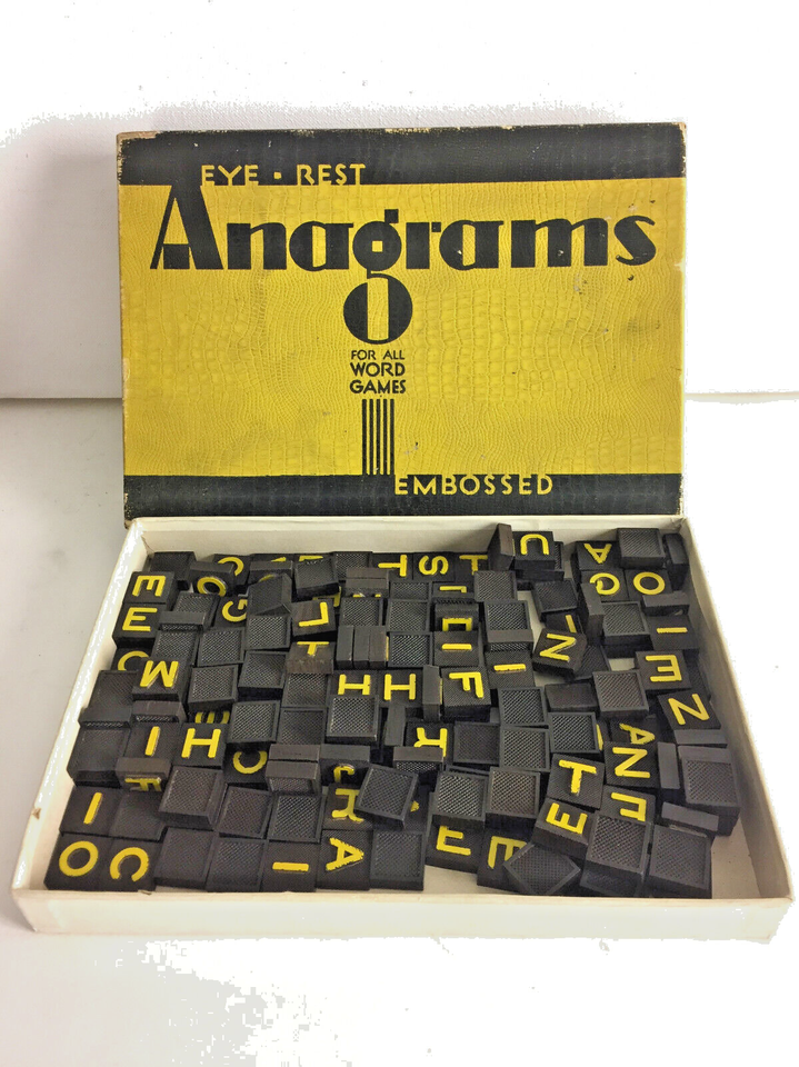 Vintage 1940's Embossed ANAGRAMS Game | eBay