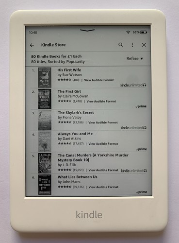 Amazon Kindle 10th Generation (model J9G29R: 2019) Wi-Fi eReader ...