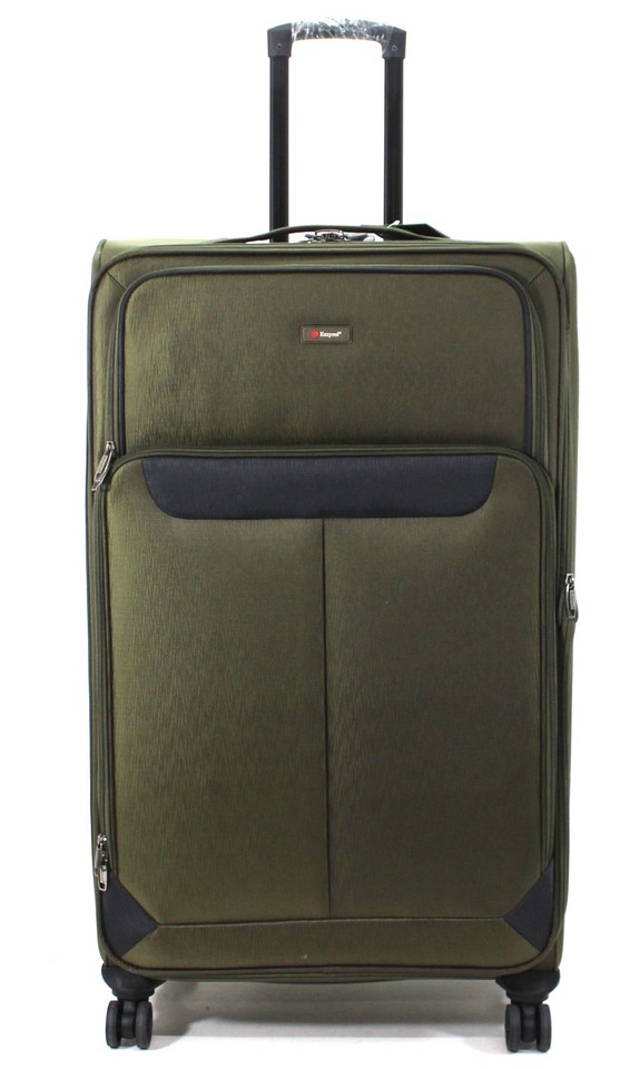 33 Inch X LARGE 8 Wheel Suitcase Soft Shell Luggage Case Lightweight ...