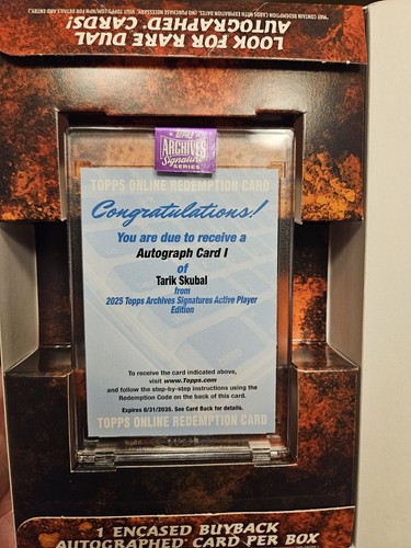 2025 Topps Archives Signature Series Autograph 1 Tarik Skubal ...