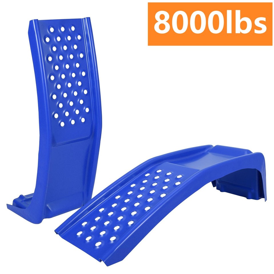 Pair Heavy Duty Car Ramps Set 8000lbs Auto Ramp Solid Steel Ramps 2 set ...