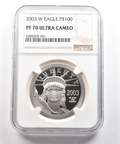 2003-W $100 American Platinum Eagle 1 Oz Platinum PF70 UCAM NGC *6353 ...