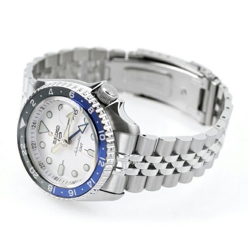 Seiko 5 Sports SBSC017 Automatic GMT Men's Watch 1.67in Silver Japan | eBay