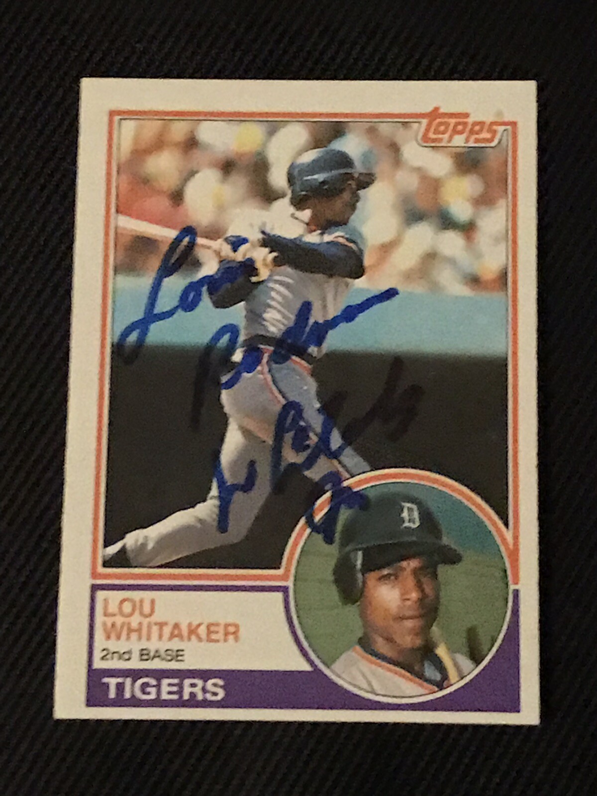 LOU WHITAKER 1983 TOPPS SIGNED AUTOGRAPHED CARD #509 DETROIT TIGERS | eBay