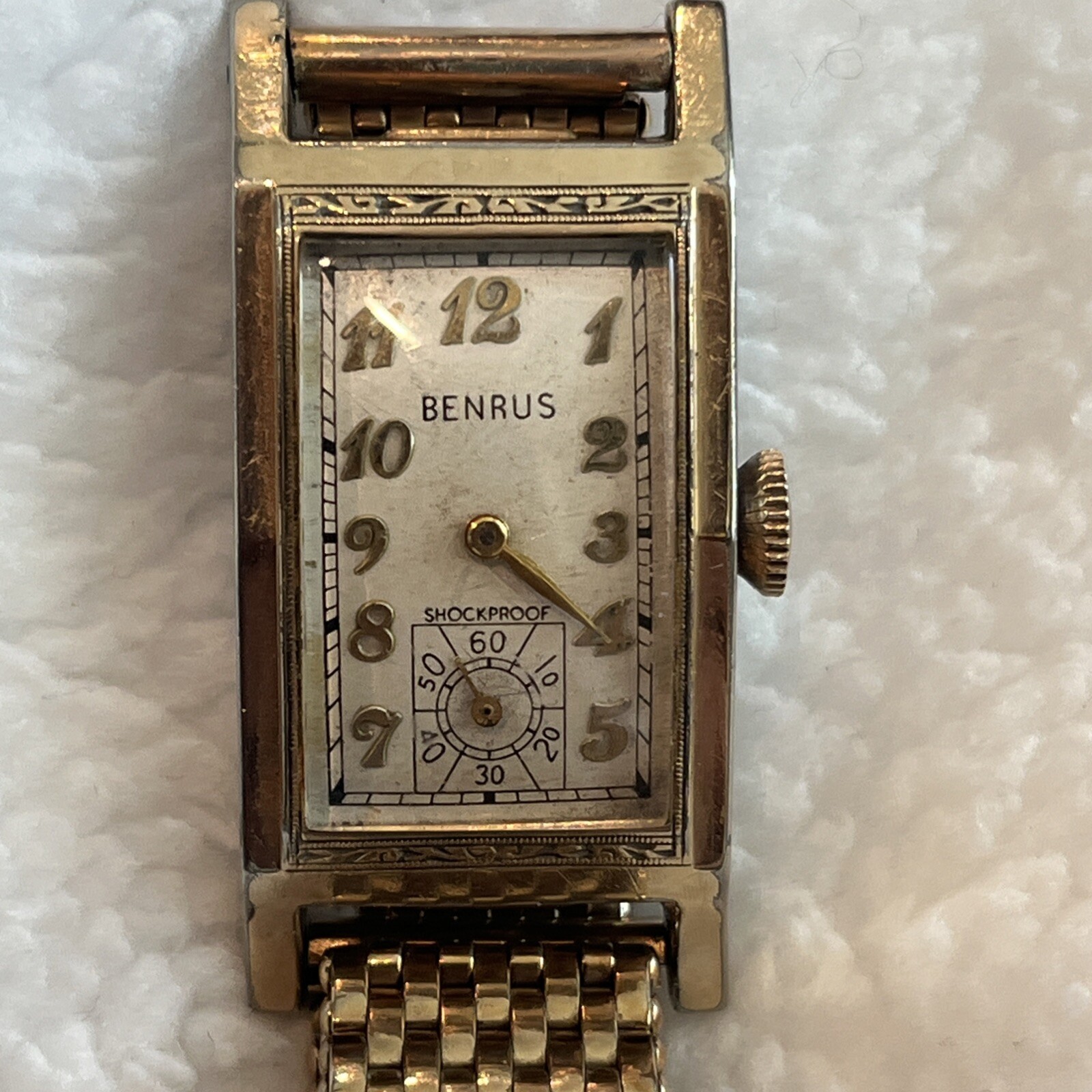 Vintage 1940's Benrus Art Deco wrist watch, very coll… - Gem