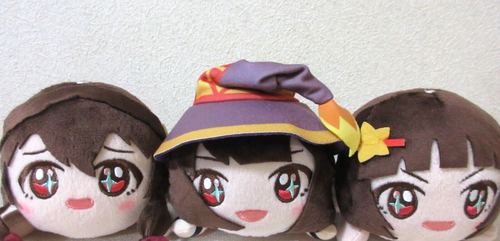 Konosuba Megumin Yunyun Komekko Nesoberi Mini Plush Doll Set of 3 SEGA ...