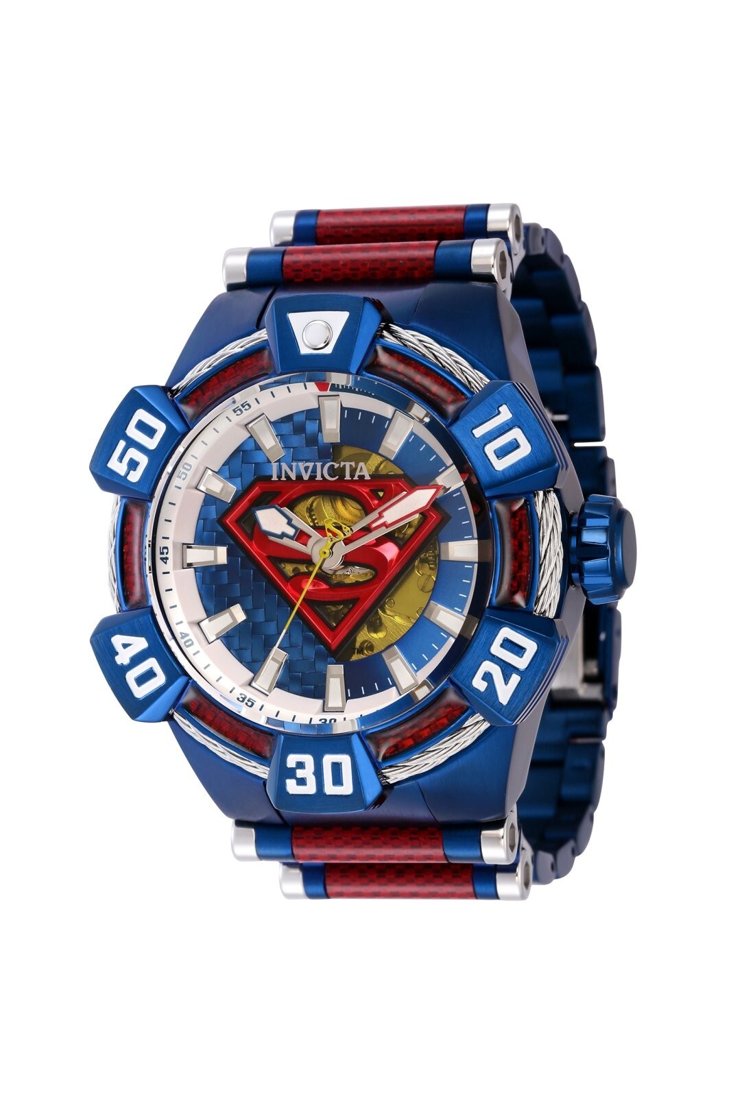 Invicta+DC+Comics+Superman+Men%27s+Red+Blue+Silver+Watch+41001 for sale ...