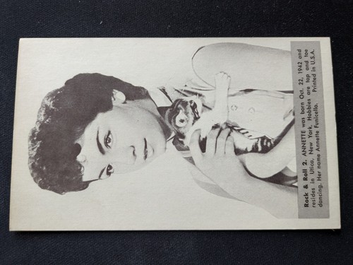1959 Nu Rock & Roll Card # 2 Annette Funicello (EX) | eBay