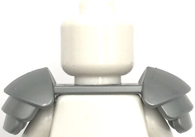 Lego New Flat Silver Minifigure Armor Shoulder Pads Ridged Piece | eBay