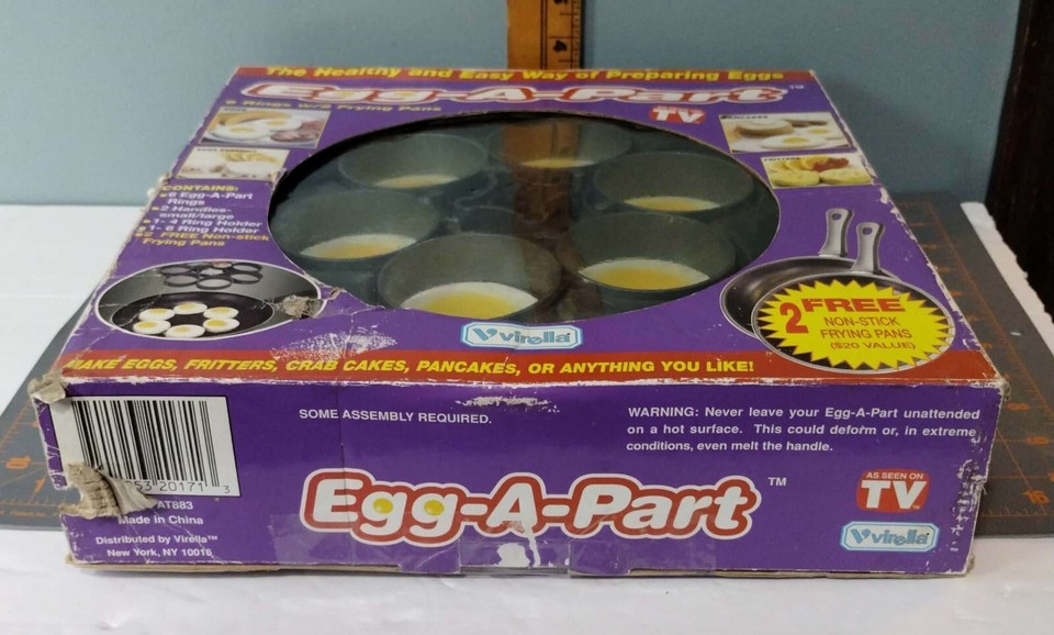 Egg-A-Part As Seen On TV With Two Non-stick Frying Pans New Old Stock ...