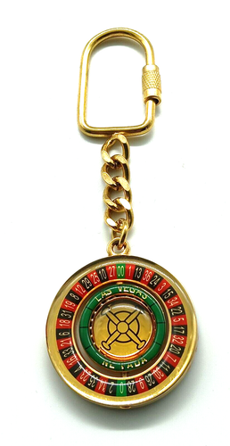 Vintage Las Vegas Nevada Roulette Wheel Gambling Revolving Keychain ...