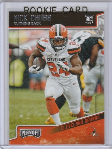 NICK CHUBB ROOKIE CARD Cleveland Browns RC 2018 Panini Playoff Football ...