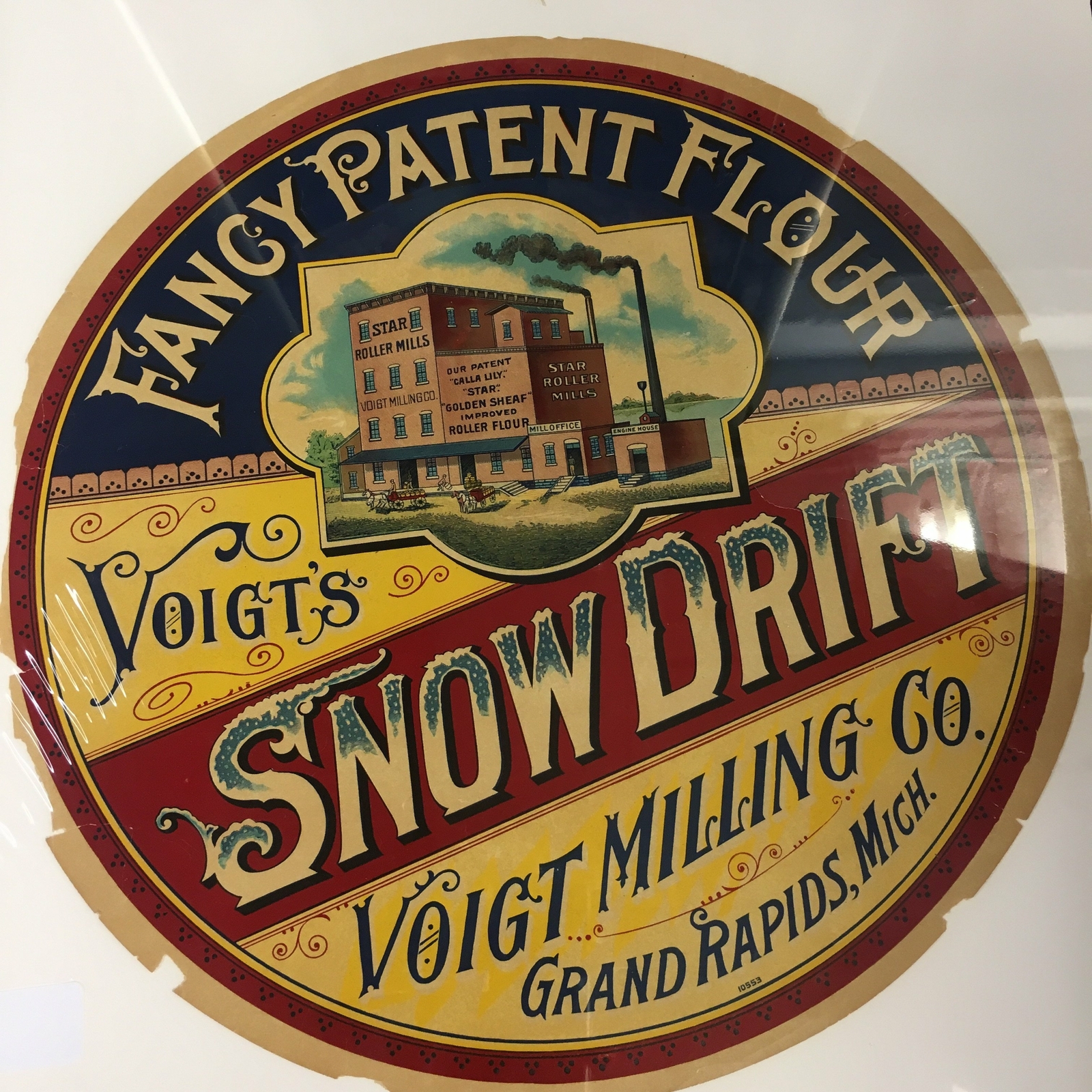 Fancy Patent FLOUR Barrel Label, SNOW DRIFT || Voigt Milling Co. Grand ...