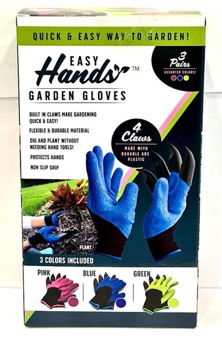 Easy Hands Clawed Gardening Gloves - Pack of 3 | eBay