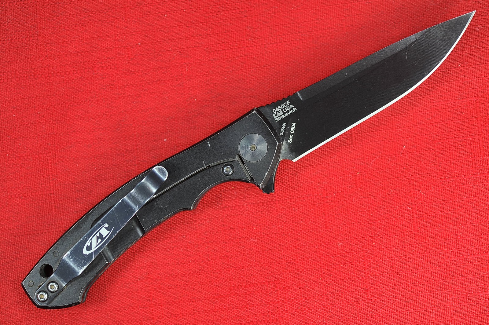 ZERO TOLERANCE KNIFE ZT0450CF ZT 450CF SINKEVICH S35VN USA | eBay